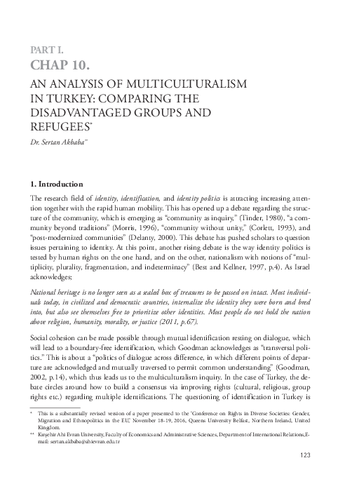 (PDF) AN ANALYSIS OF MULTICULTURALISM IN TURKEY: COMPARING THE ...
