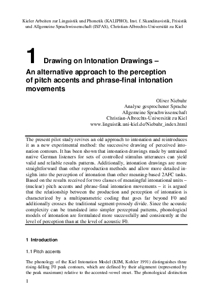 (PDF) Drawing on Intonation Drawings – An alternative approach to the ...