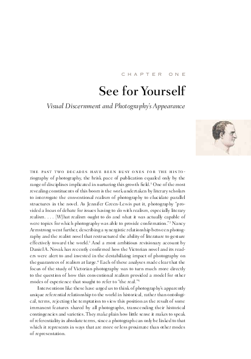 (PDF) See for Yourself: Visual Discernment and Photography’s Appearance