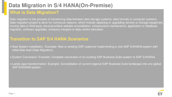 (PPT) Data Migration to SAP S4 HANA