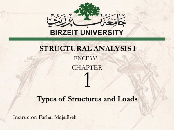 (PDF) STRUCTURAL ANALYSIS I Types of Structures and Loads