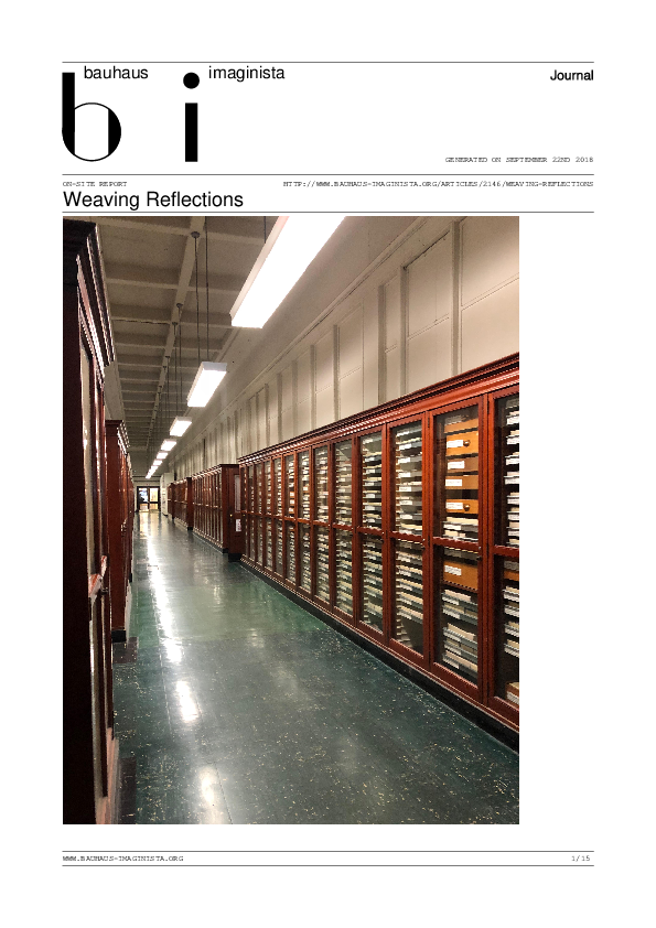 (PDF) Weaving Reflections -- On Museology and the Rematriation of ...