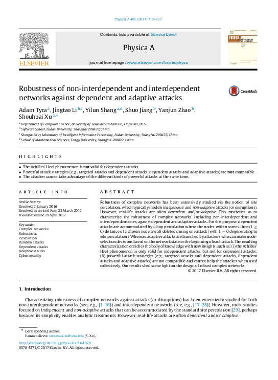 Pdf Robustness Of Non Interdependent And Interdependent Networks Against Dependent And