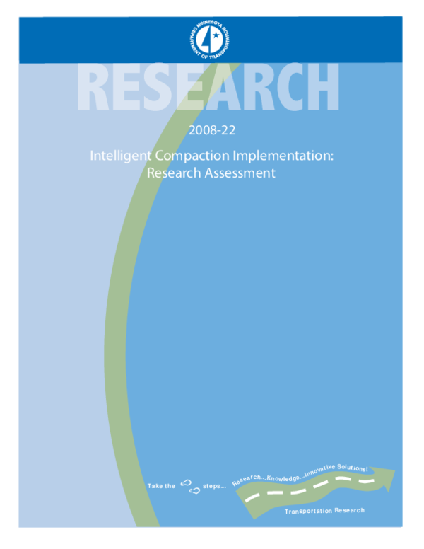 Pdf Intelligent Compaction Implementation Research Assessment