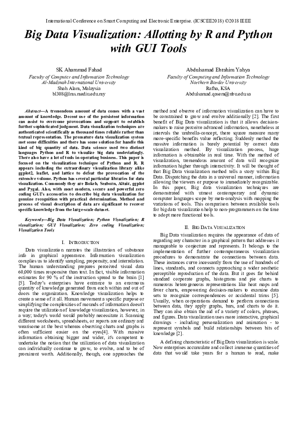 Pdf Big Data Visualization Allotting By R And Python With Gui Tools