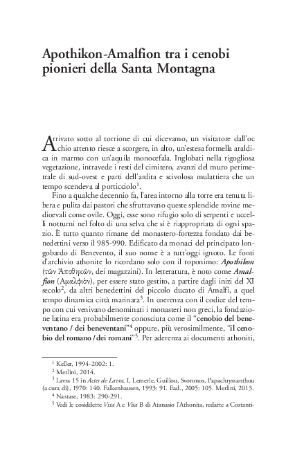 (PDF) Capitolo 2 - Un monastero benedettino sul Monte Athos X-XIII ...