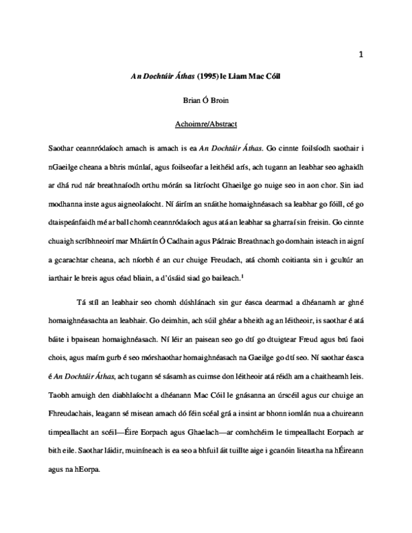 (PDF) An Dochtúir Áthas (1995) le Liam Mac Cóil