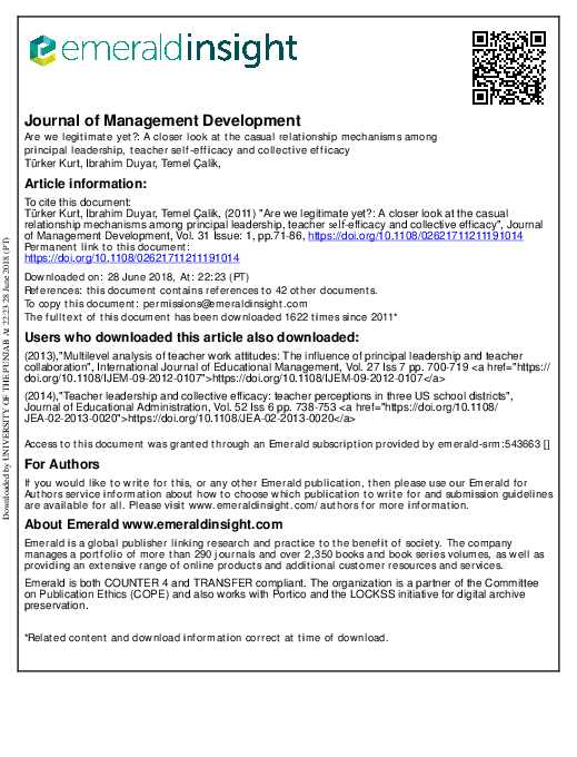 (PDF) Journal of Management Development