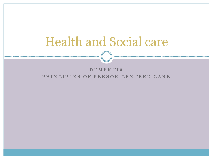 (PPT) Principles of Person Centred Care