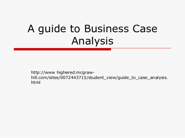 (PPT) Guide to case analysis