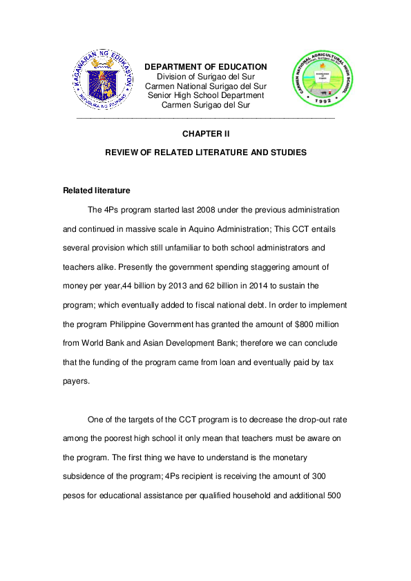 (DOC) REVIEW OF RELATED LITERATURE AND STUDIES Related literature