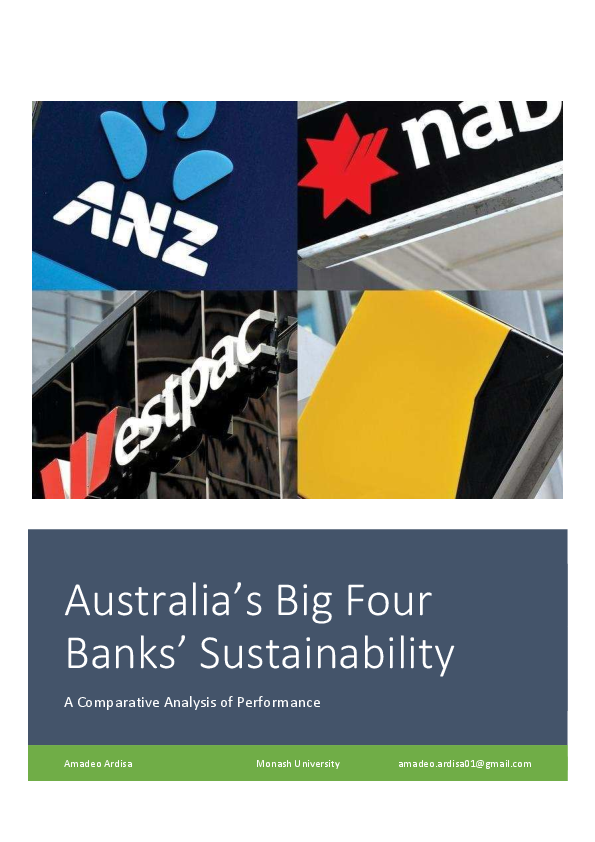 (PDF) Australia's Big Four Banks' Sustainability: A Comparative ...