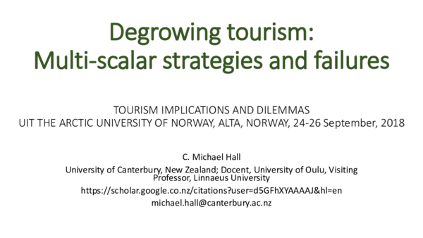 (PPT) Degrowing tourism Multi-scalar strategies & failures.pptx