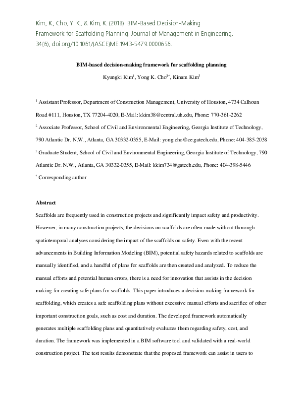 (DOC) BIM-based decision-making framework for scaffolding planning