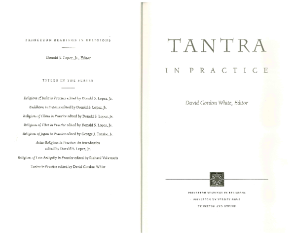 (PDF) "A Parody of the Kapalikas in the Mattavilasa". In Tantra in Practice
