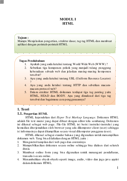 (PDF) Modul Praktikum WEB