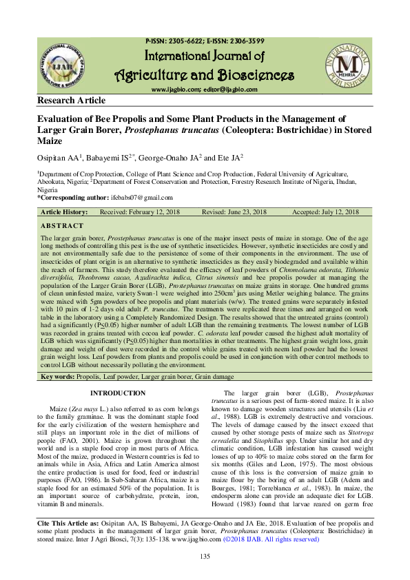 (PDF) Evaluation of Bee Propolis and Some Plant Products in the ...