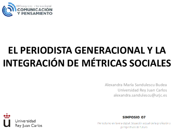 (PDF) EL PERIODISTA GENERACIONAL Y LA INTEGRACIÓN DE MÉTRICAS SOCIALES