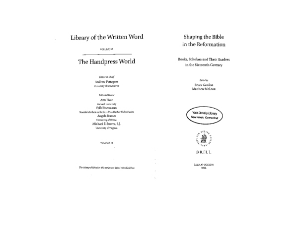 (PDF) Global Calvinism: the Maps in the English Geneva Bible