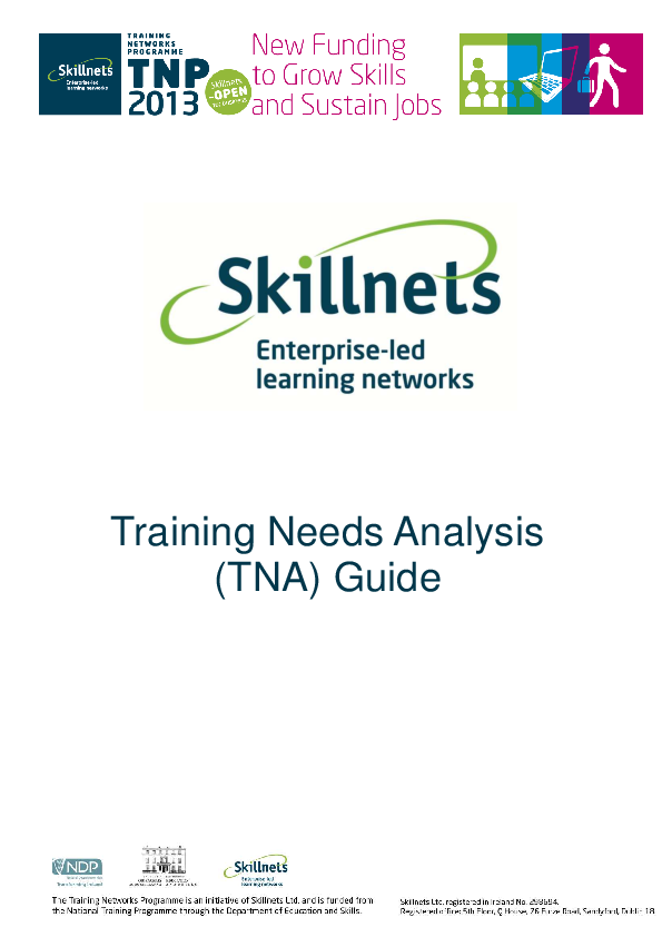 (PDF) Training Needs Analysis (TNA) Guide
