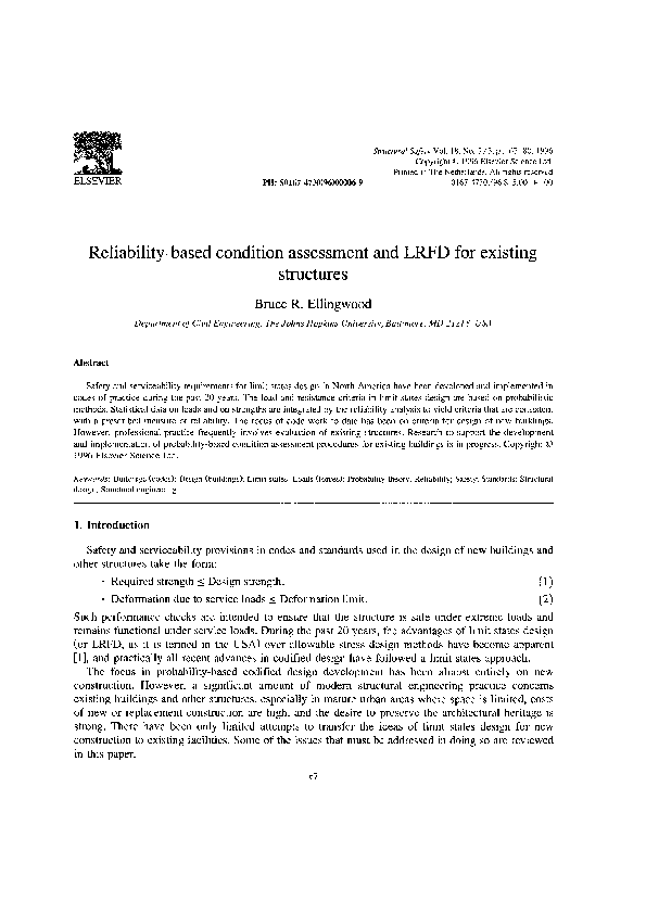 Pdf Reliability Based Condition Assessment And Lrfd For Existing