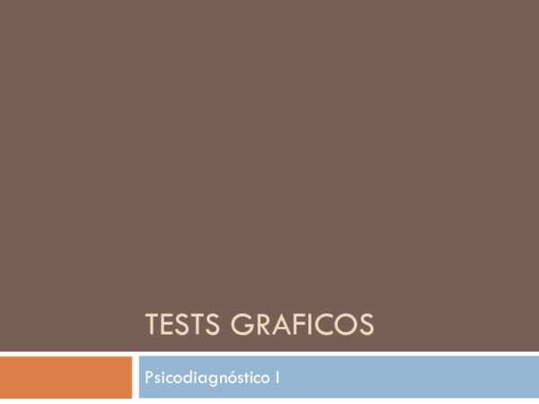 (PPT) INTRODUCCION TESTS GRAFICOS 1