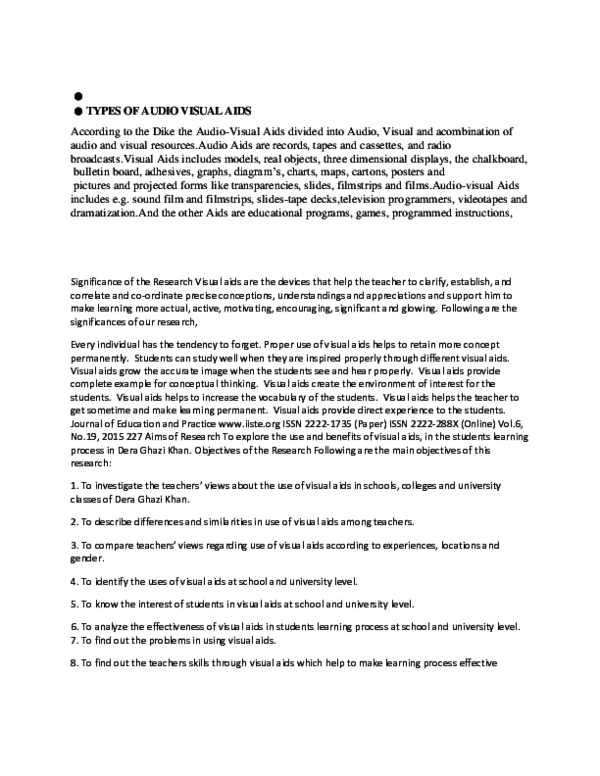 (DOC) Objectives of Educational Technology