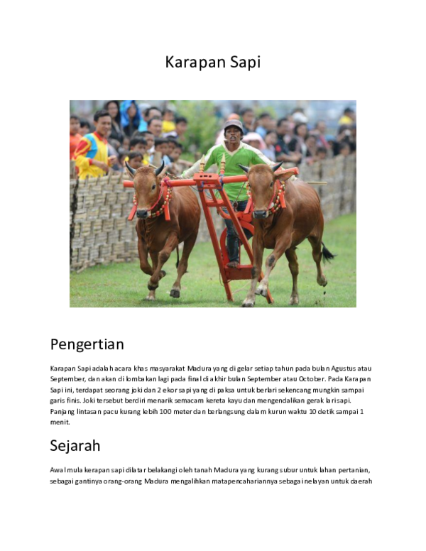 (DOC) Karapan Sapi