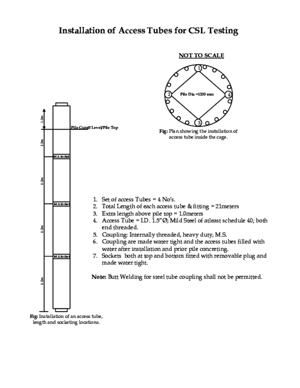 (PDF) Installation of Access Tubes for CSL Testing