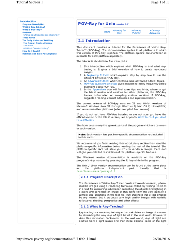 (PDF) POV RAY Tutorial Section 1 ver37 (1)