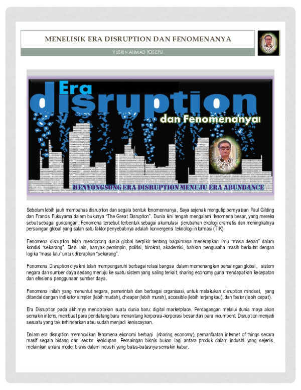 (PDF) MENELISIK ERA DISRUPTION DAN FENOMENANYA