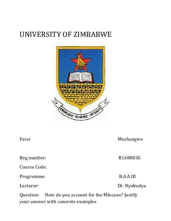 (PDF) THE ACCOUNT OF MFECANE