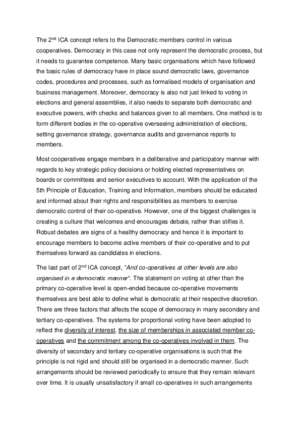 (DOC) The 2 nd ICA concept refers to the Democratic members control in ...