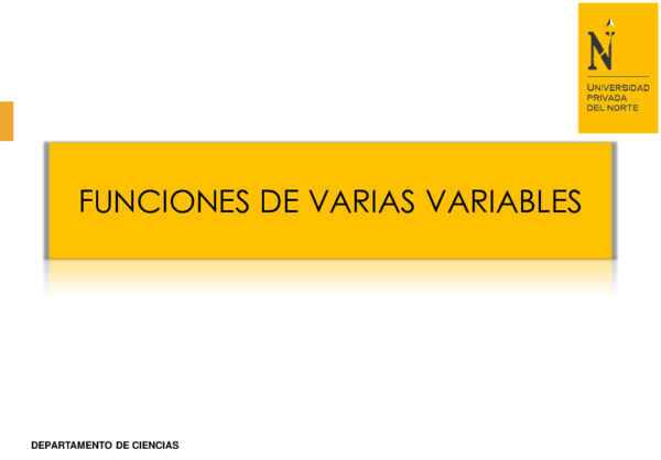 (PDF) FUNCIONES DE VARIAS VARIABLES
