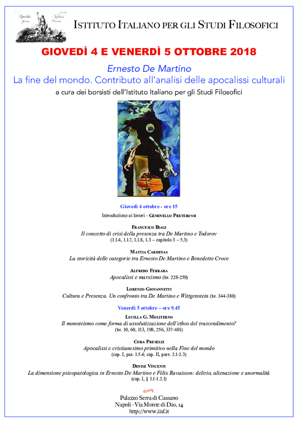 (PDF) Seminario De Martino | Lucilla G Moliterno, Cora Presezzi, Denise ...