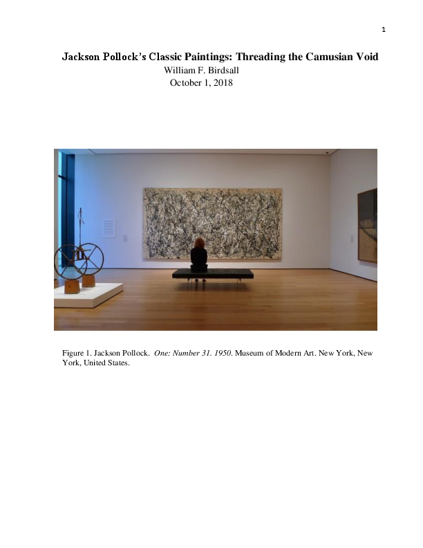 (DOC) Jackson Pollock's Classic Paintings: Threading the Camusian Void
