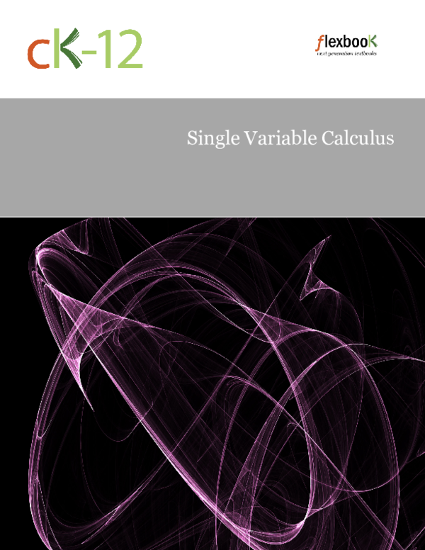 Pdf Single Variable Calculus