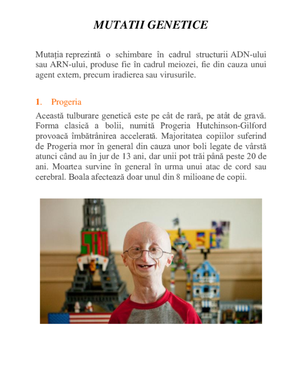 (DOC) MUTATII GENETICE
