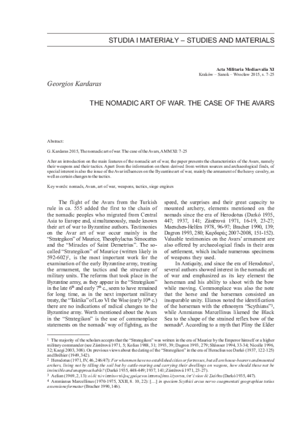 (PDF) THE AVAR ART OF WAR