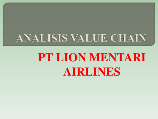 (PPT) ANALISIS VALUE CHAIN