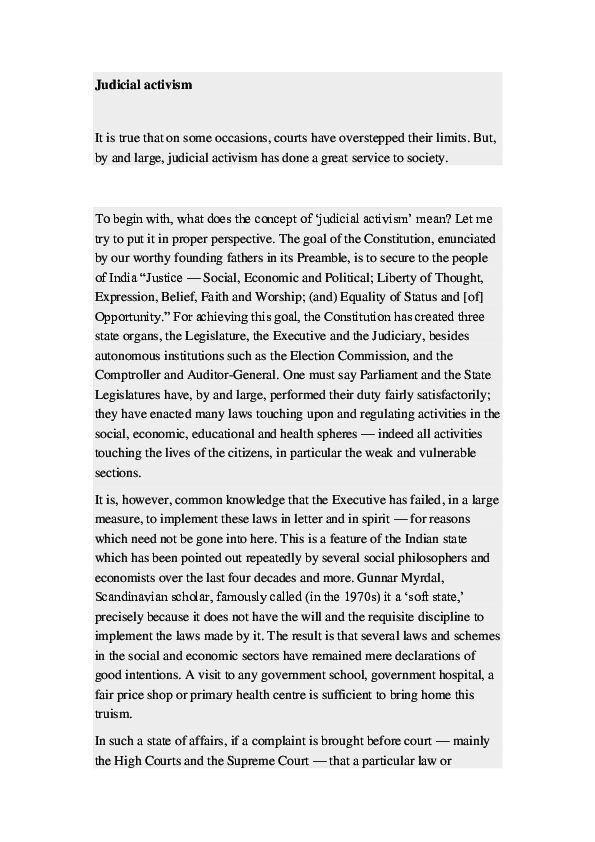 (DOC) Judicial activism