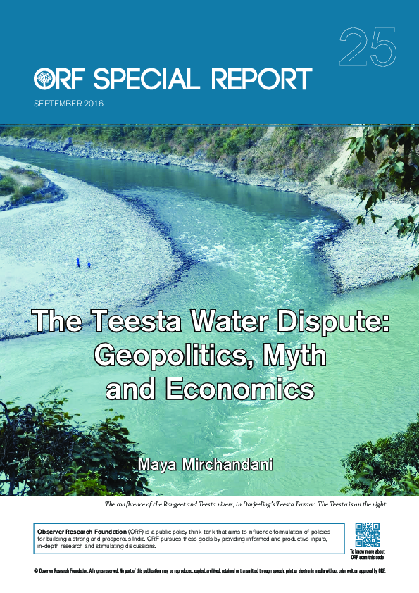 (PDF) The Teesta water dispute: Geopolitics, myth and economics