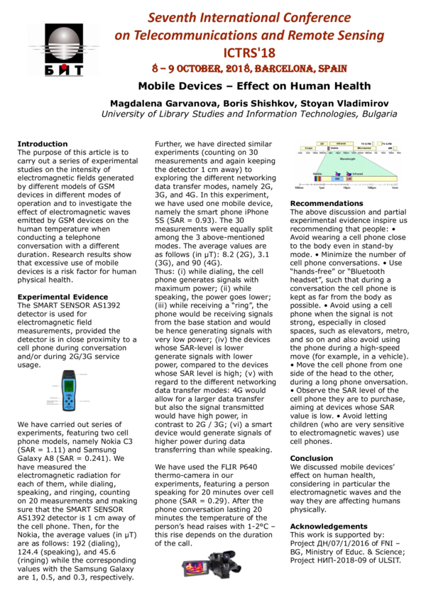 (PDF) Mobile Devices – Effect on Human Health