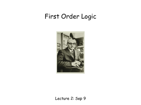 (PDF) First Order Logic