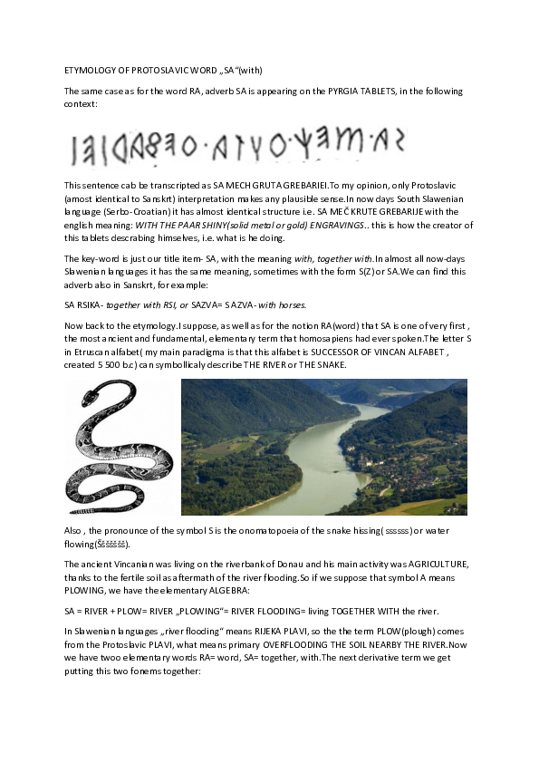 (PDF) ETYMOLOGY OF THE PROTOSLAVIC WORD " SA " (with)
