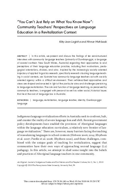 (PDF) "You can't just rely on what you know now": Community teachers ...