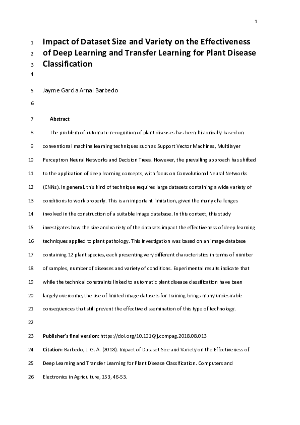 (PDF) Impact of dataset size and variety on the effectiveness of deep ...