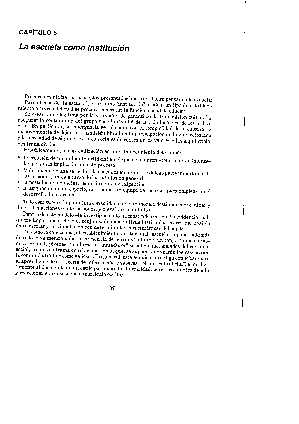 (PDF) Lidia Fernandez cap 5 El analisis de lo institucional en la escuela