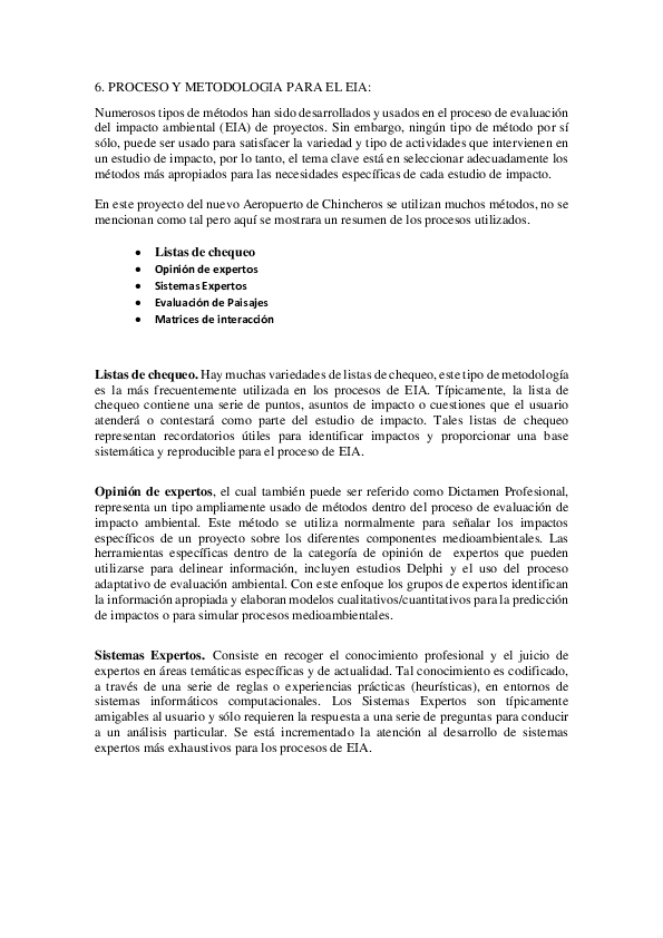 (DOC) 6. PROCESO Y METODOLOGIA PARA EL EIA | Jose Antonio - Academia.edu