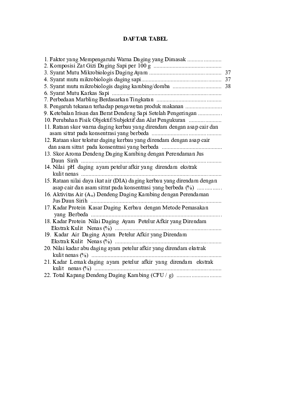 (DOC) DAFTAR TABEL.docx | Melda Afrianti - Academia.edu